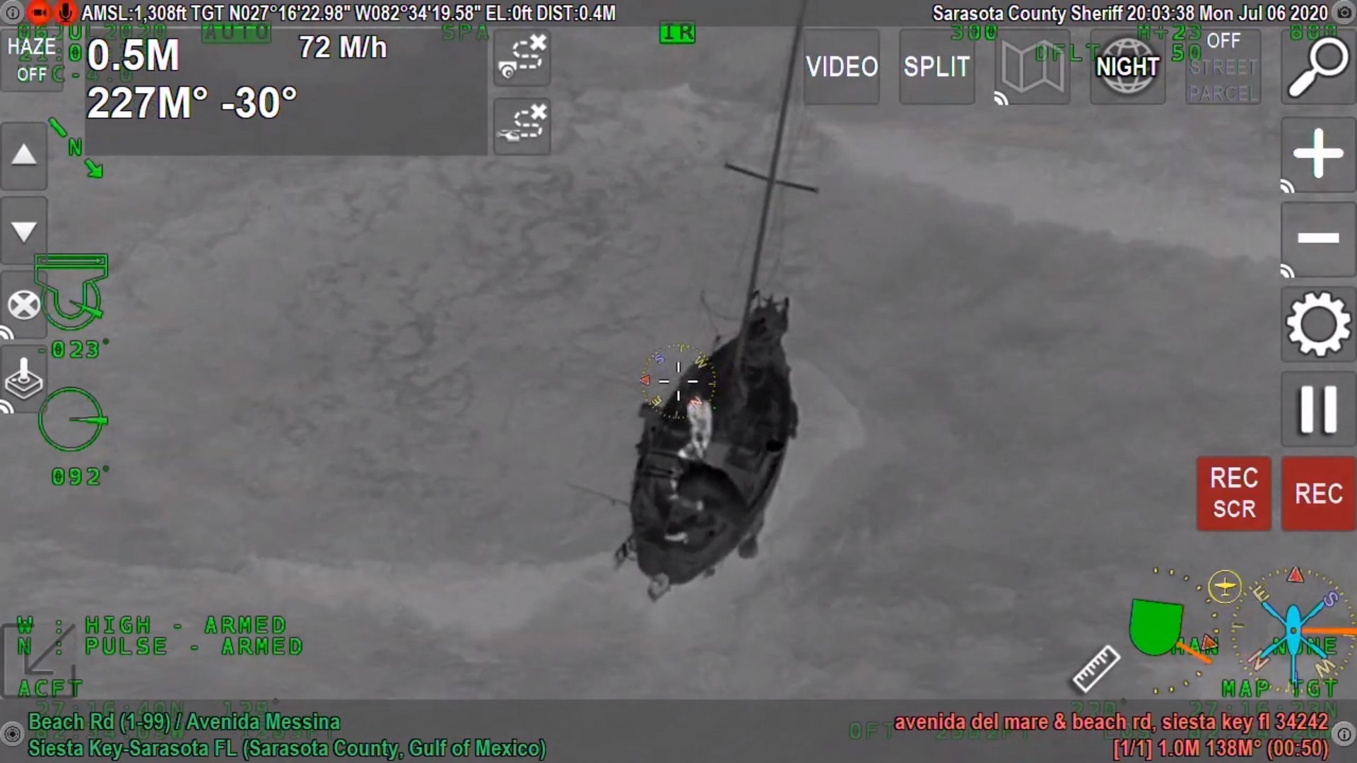 Watch as a vessel in distress is rescued off of Siesta - The Suncoast ...