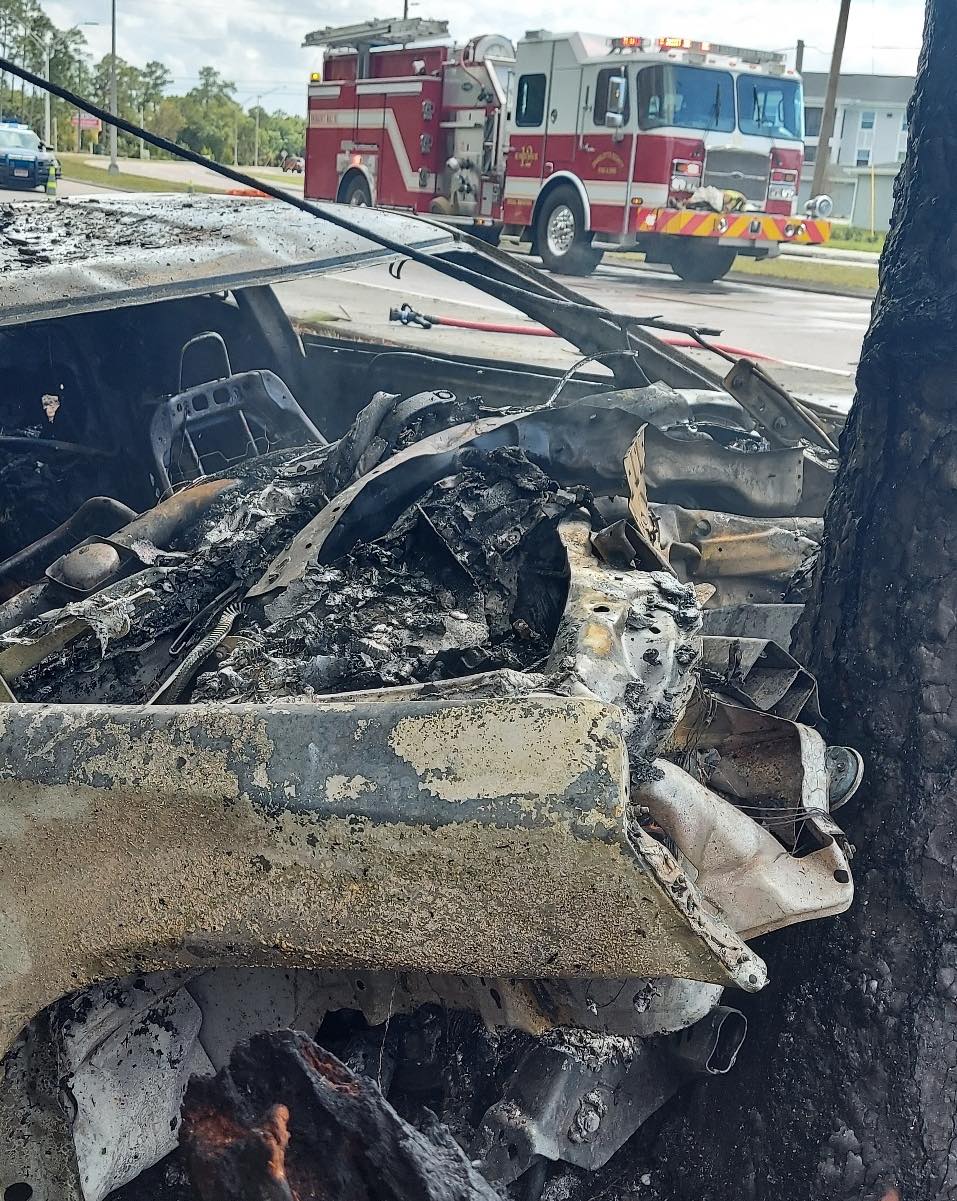 Suncoast Speeding Driver Saved From A Burning Car By A Good Samaritan