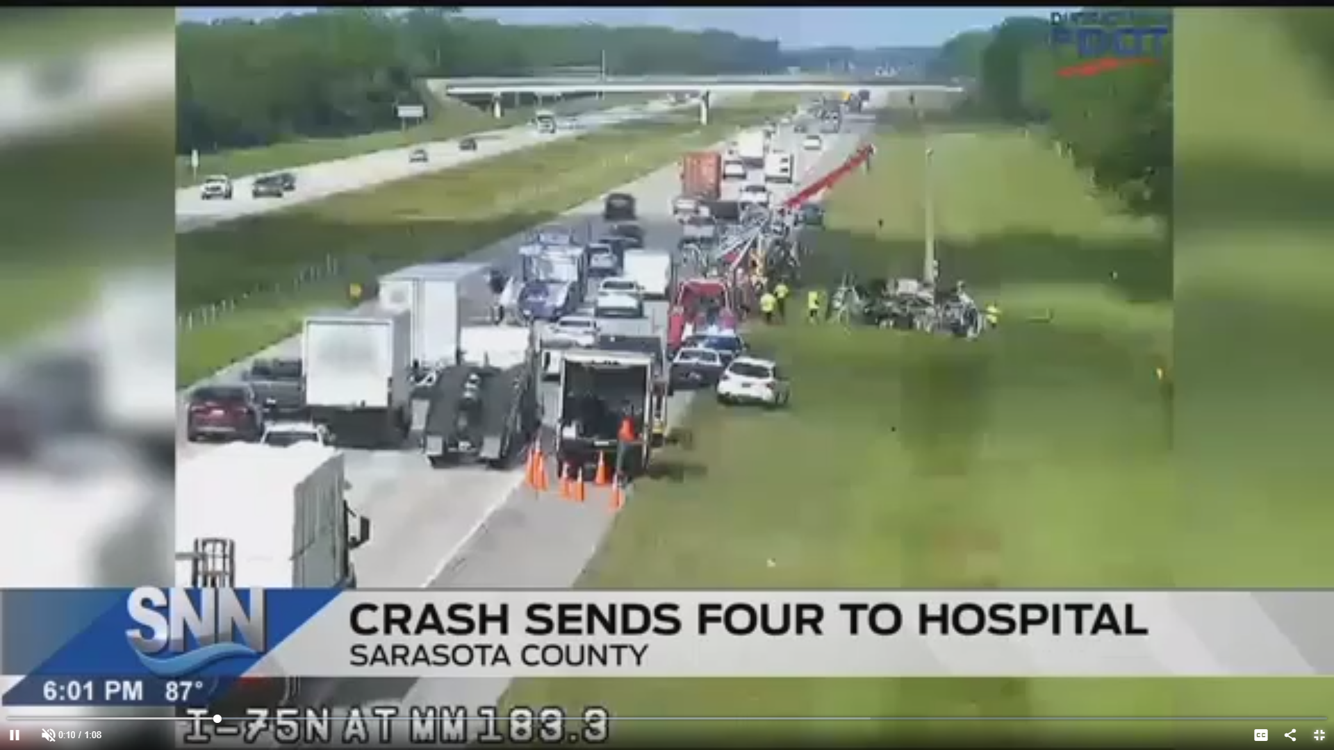 North Port Crash Involving Semi Truck Sends Four People To Hospital