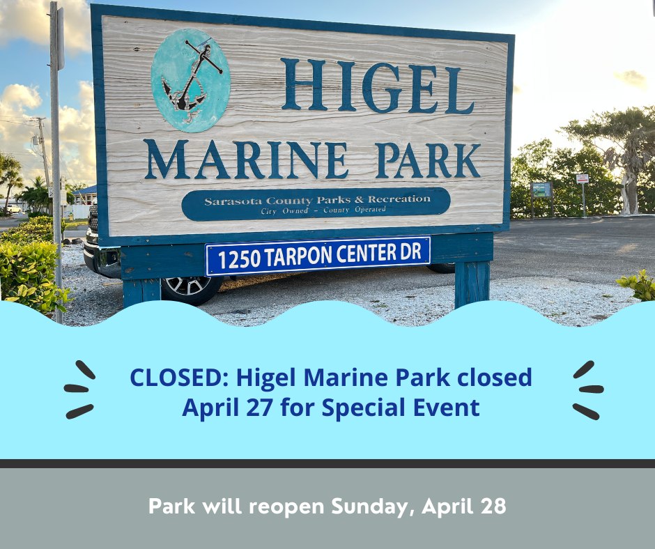 Higel Marine Park Close Saturday, April 27 - The Suncoast News & Scoop Higel Marine Park Close Saturday, April 27 - The Suncoast News & Scoop