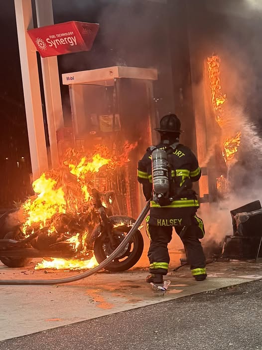 Crew extinguish motorcycle fire at North Port gas station - The ...